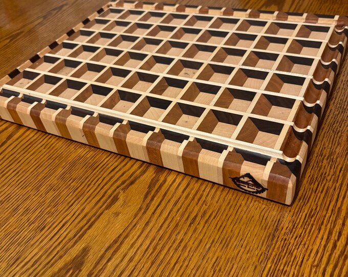 3D Waffle Pattern Cutting Board - Etsy