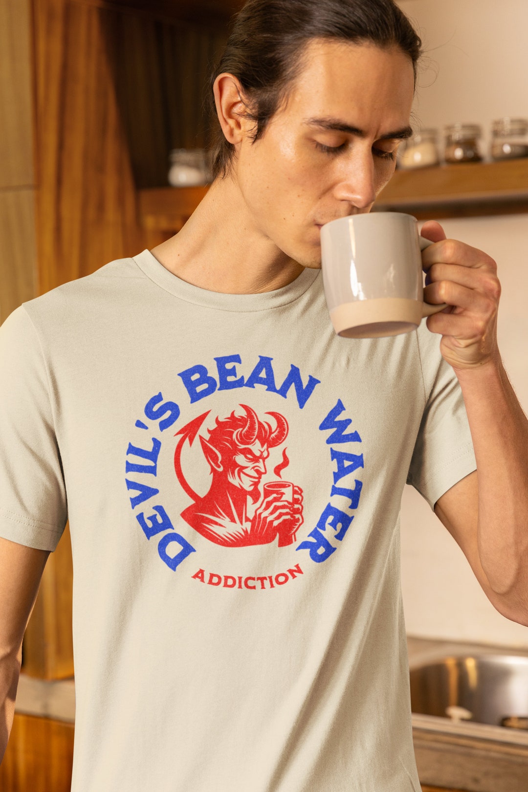 Devil's Bean Water Addiction to Coffee Humor - Etsy