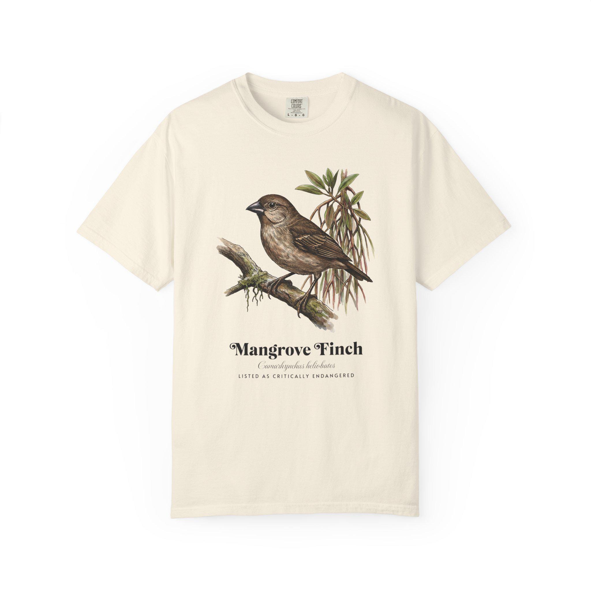 Mangrove Finch T-shirt | Galápagos Bird Illustration - Etsy