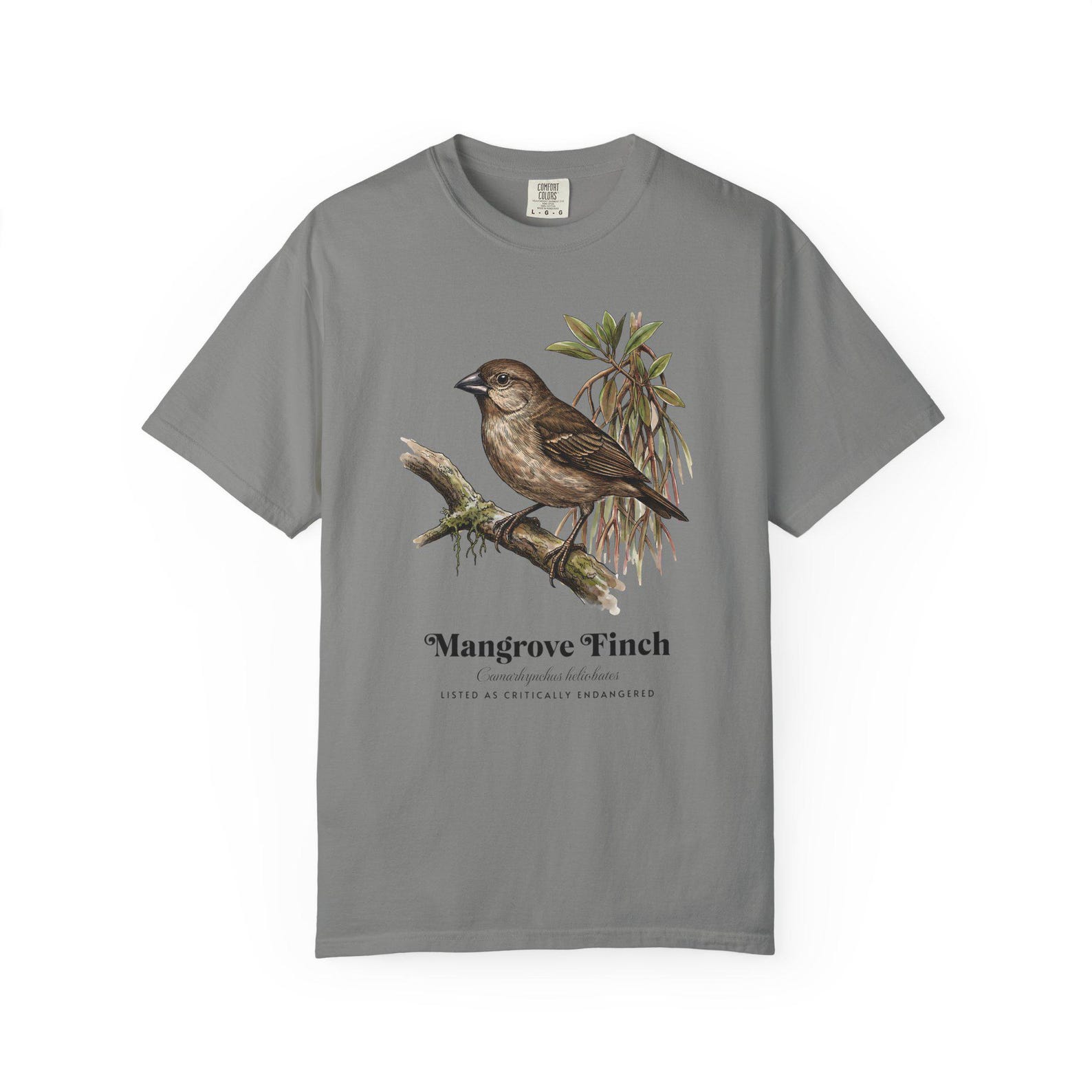 Mangrove Finch T-shirt | Galápagos Bird Illustration - Etsy