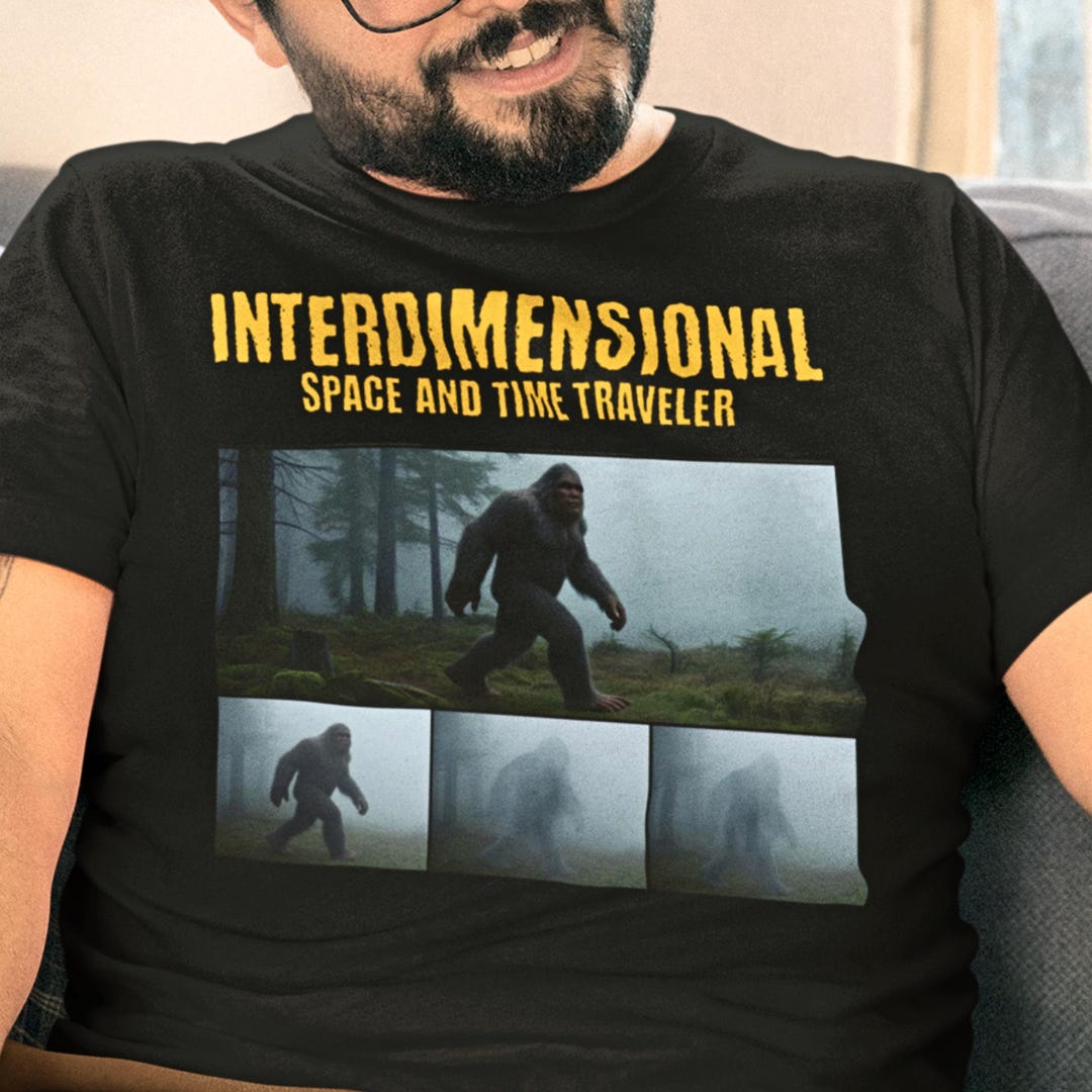 Space Time Traveler Sasquatch Tee, Sasquatch Shirt, AI Generated Images ...