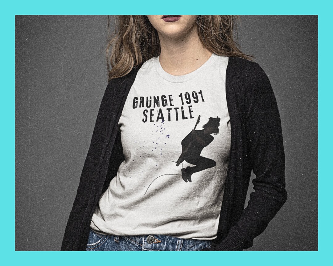 Grunge Seattle 1991 Music Scene Poster - Vintage Seattle Art Print ...
