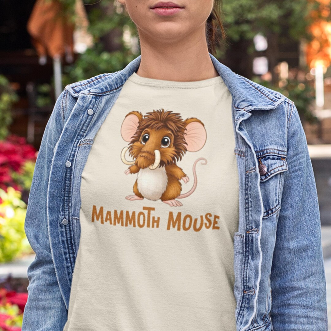 Mammoth Mouse Hybrid Unisex Garment-dyed T-shirt, Graphic Tee, Animal ...