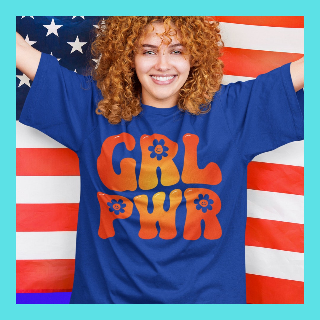 Girl Power Glowing Red Hot GRL PWR Equal Rights Vote for Women Shirt - Etsy
