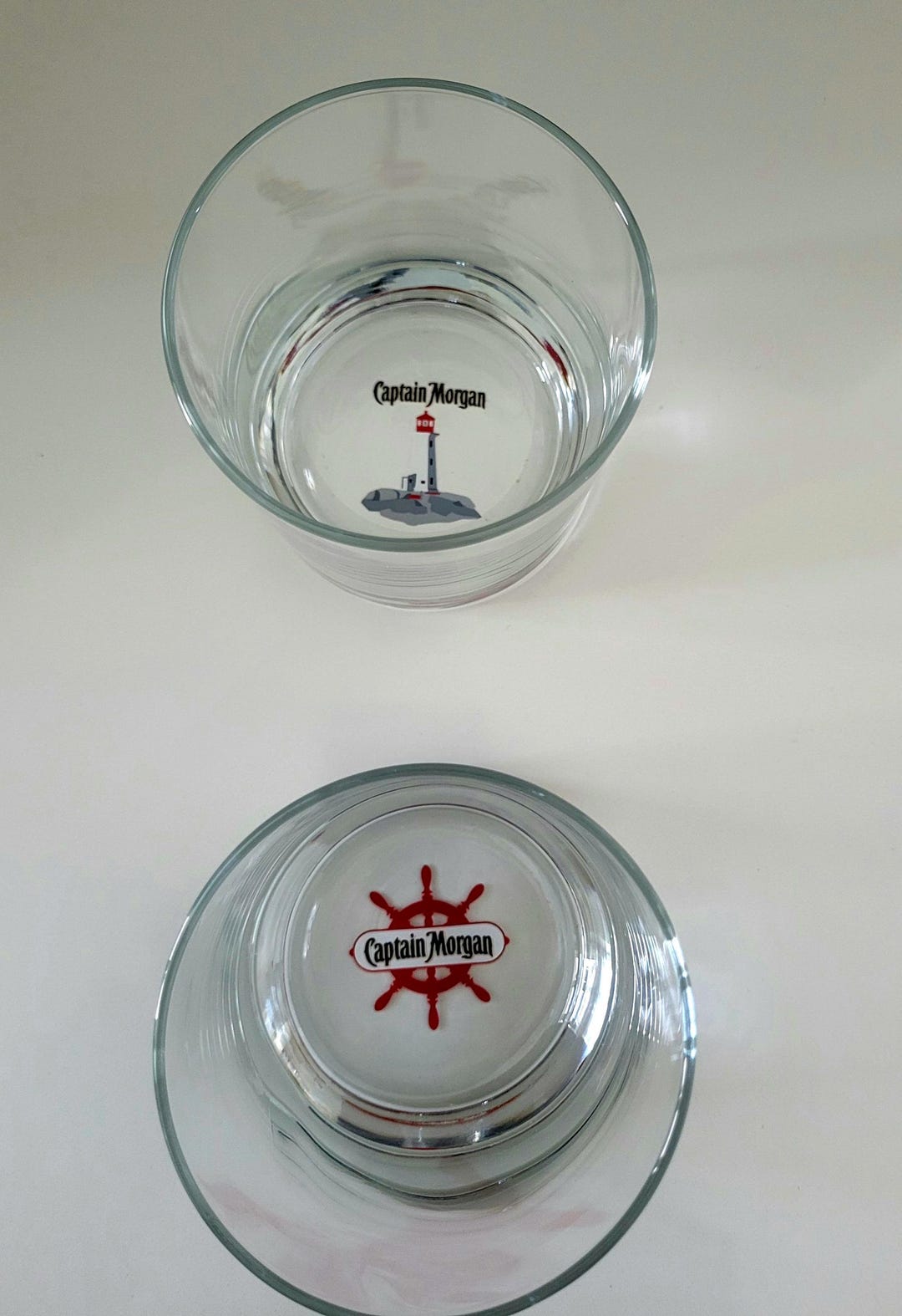 Captain Morgan Vintage Rocks Glasses • Lowball Tumblers • Cocktail Old ...