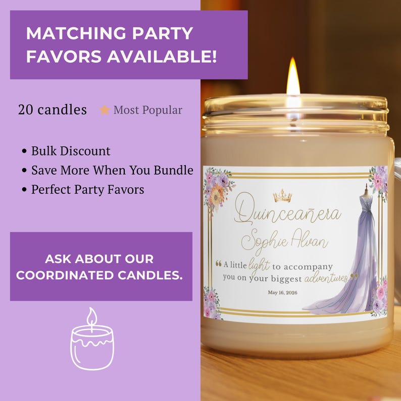 Custom 15th Birthday Party Invite, Quinceañera Light Purple Birthday ...