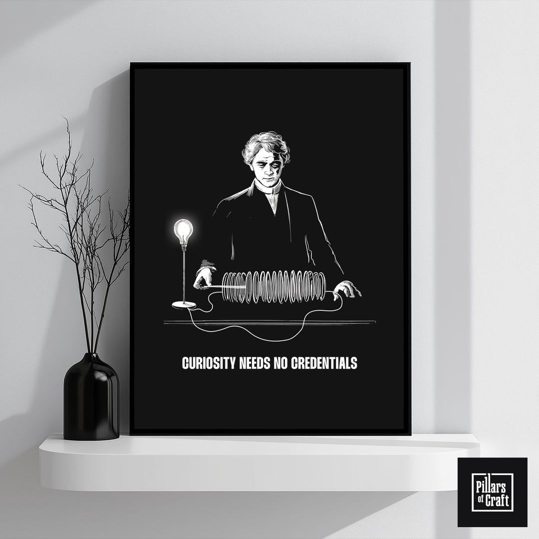 Curiosity Wall Art, Science Poster, Faraday Poster, Scientist Poster ...