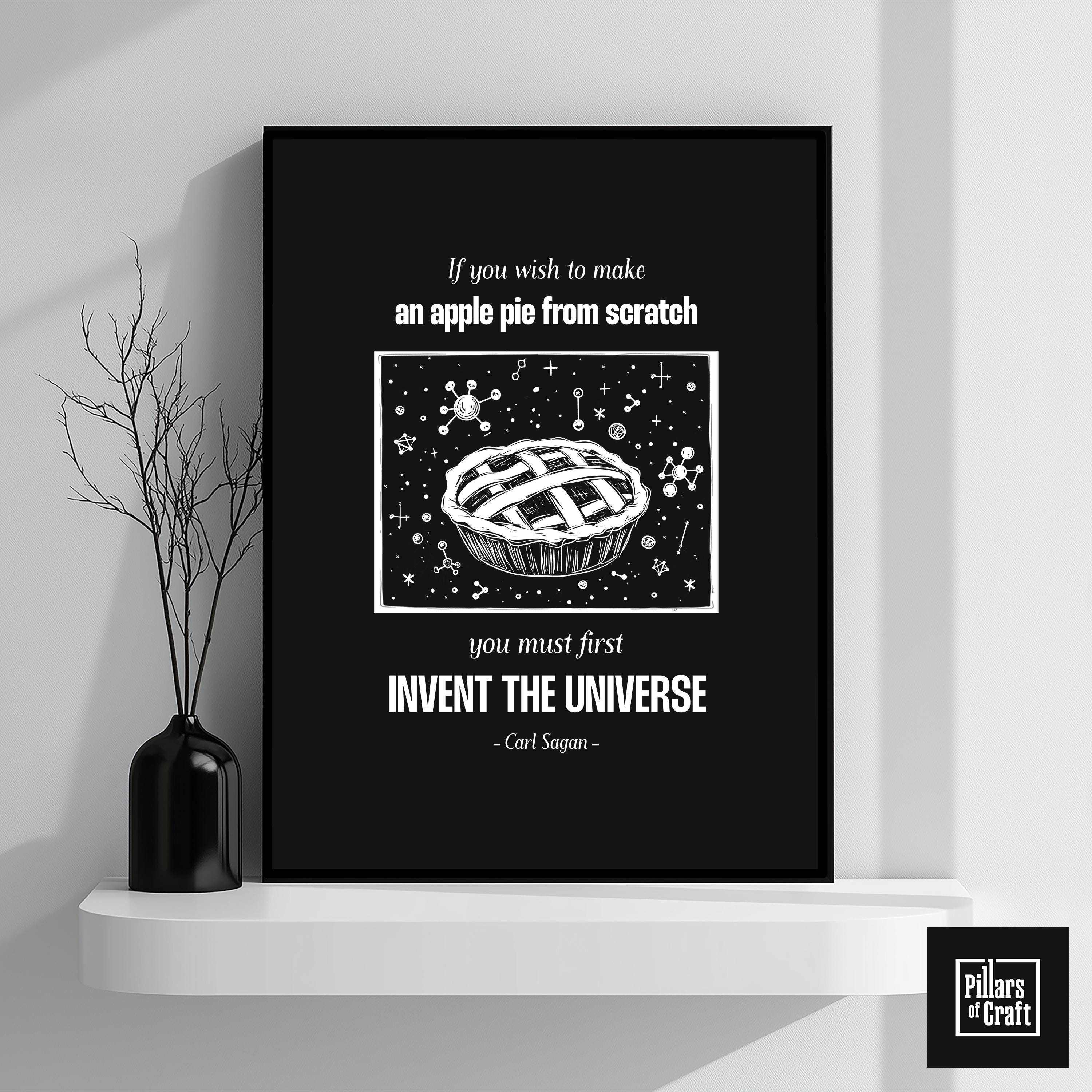 Invent the Universe Carl Sagan Poster, Carl Sagan Poster, Universe ...