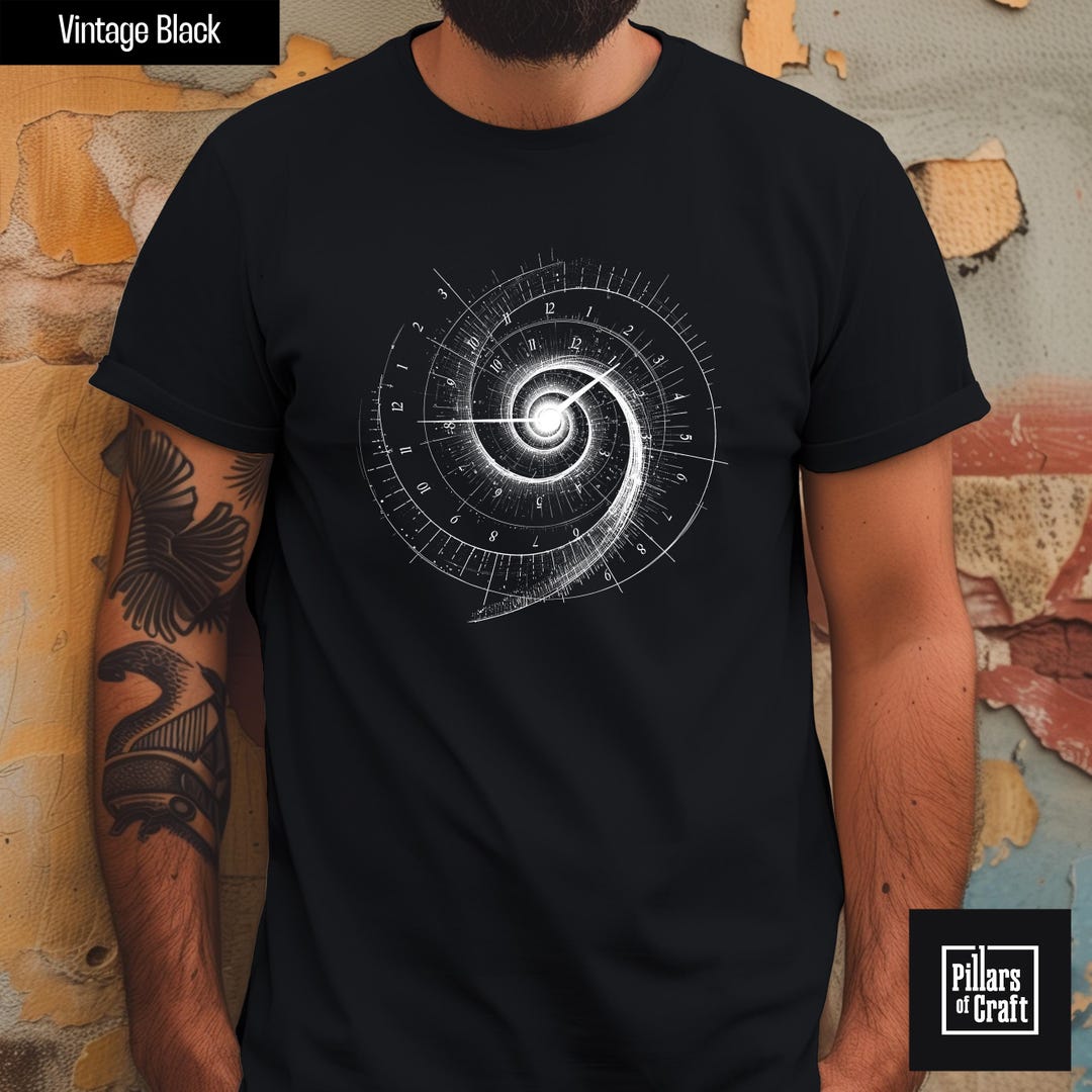 Cosmic Time Spiral Shirt, Trippy Space Tee, Einstein Relativity Tshirt ...