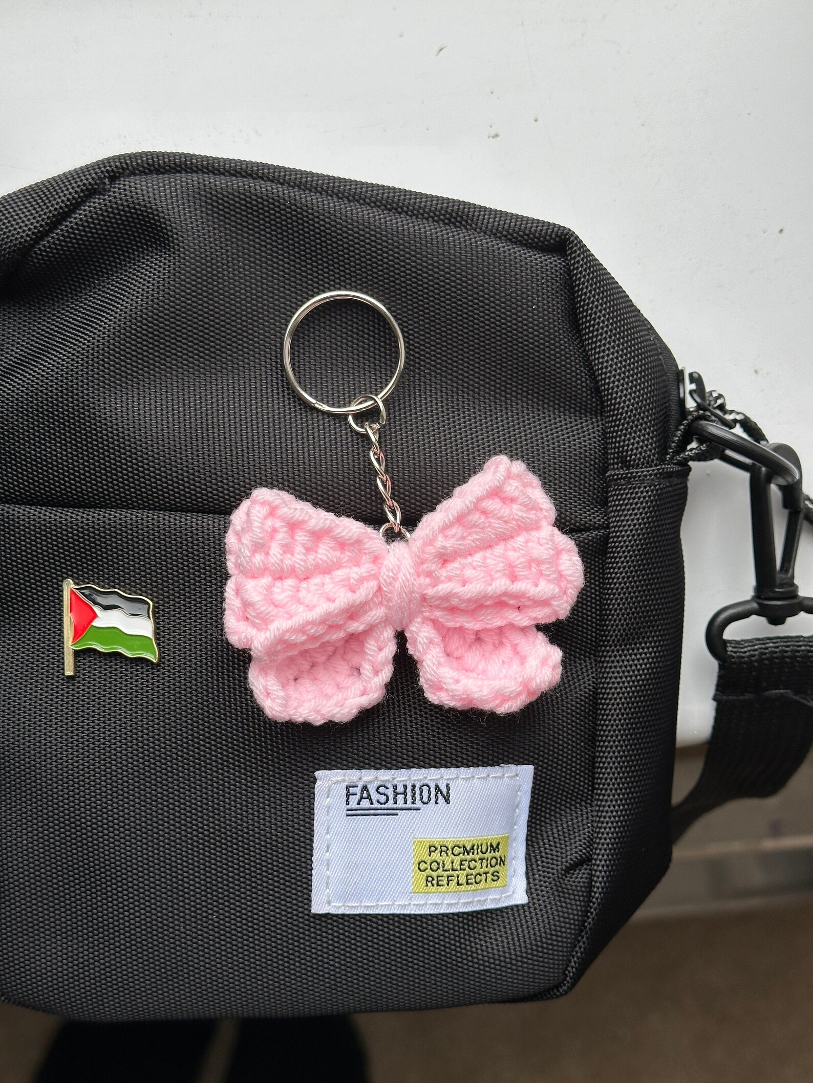 Handmade Crochet Bow Key Chain Colour Variations Available - Etsy