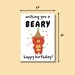 Printable Bear Birthday Card, Printable Birthday Card Cute, Digital ...