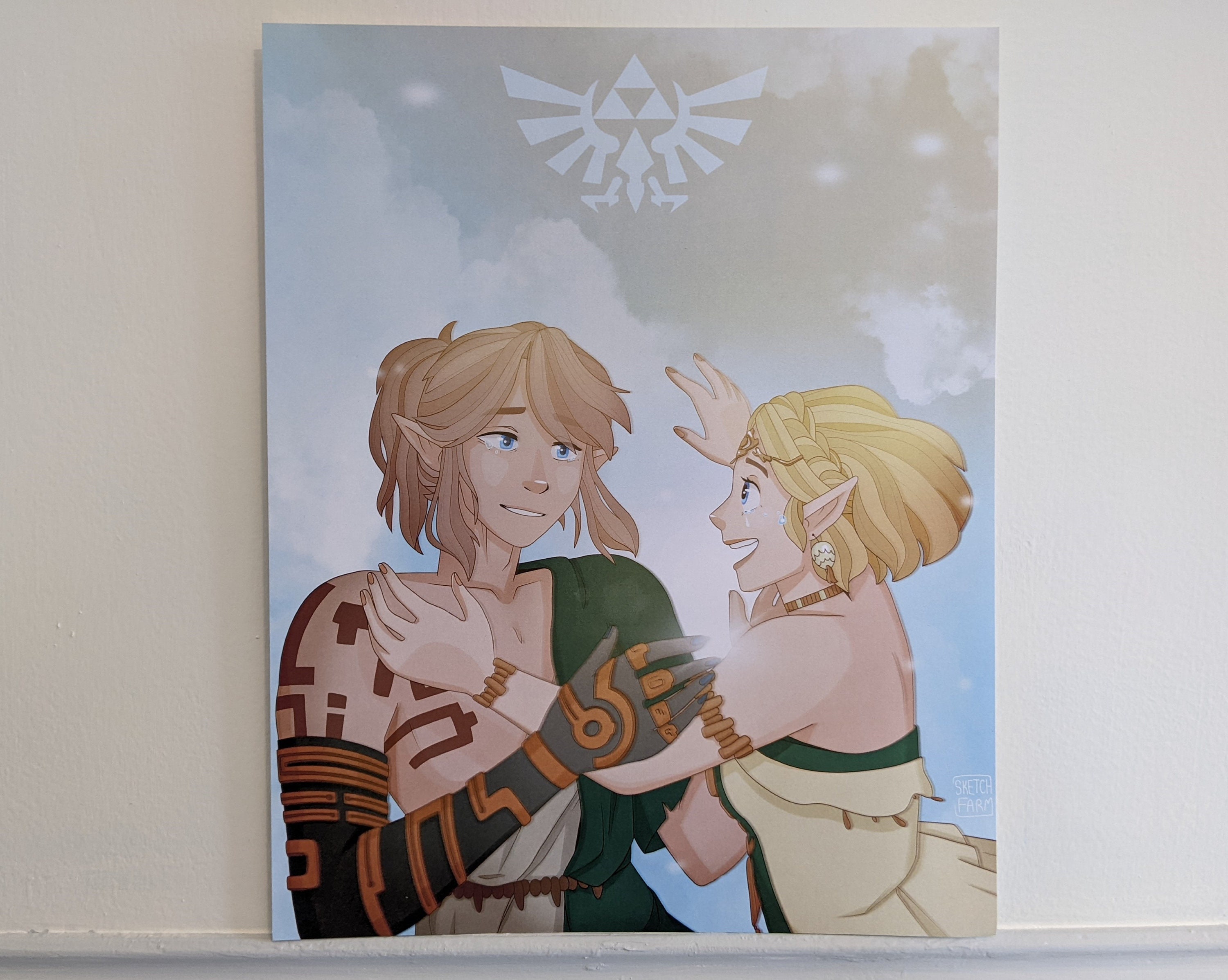 The Hug Zelda and Link Art Print - Etsy