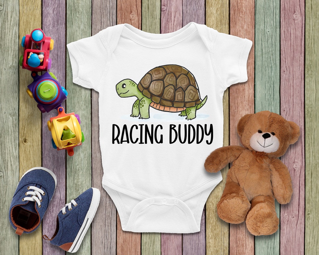Racing Buddy Onesie, Racer Baby Bodysuit, Tortoise Racing, Funny Baby ...