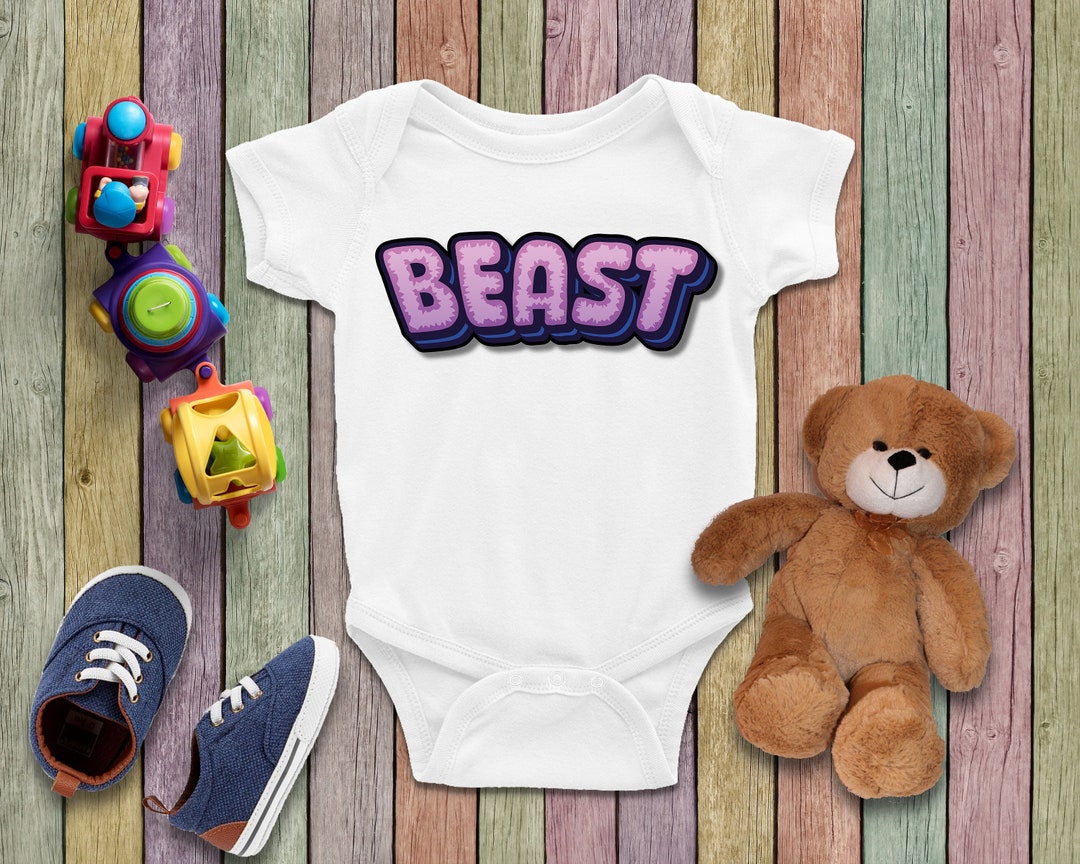 Beast Onesie® Cute Baby Onesie® the Beast and Beast Baby Bodysuit Baby ...