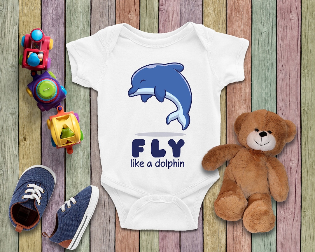 Fly Like A Dolphin Onesie®, Under the Sea Onesie®, Cute Baby Onesie ...
