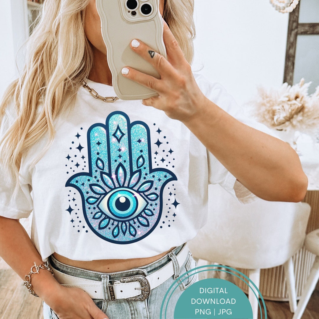 Evil Eye Hamsa Hand of Fatima Design PNG Graphic Design Digital Files ...