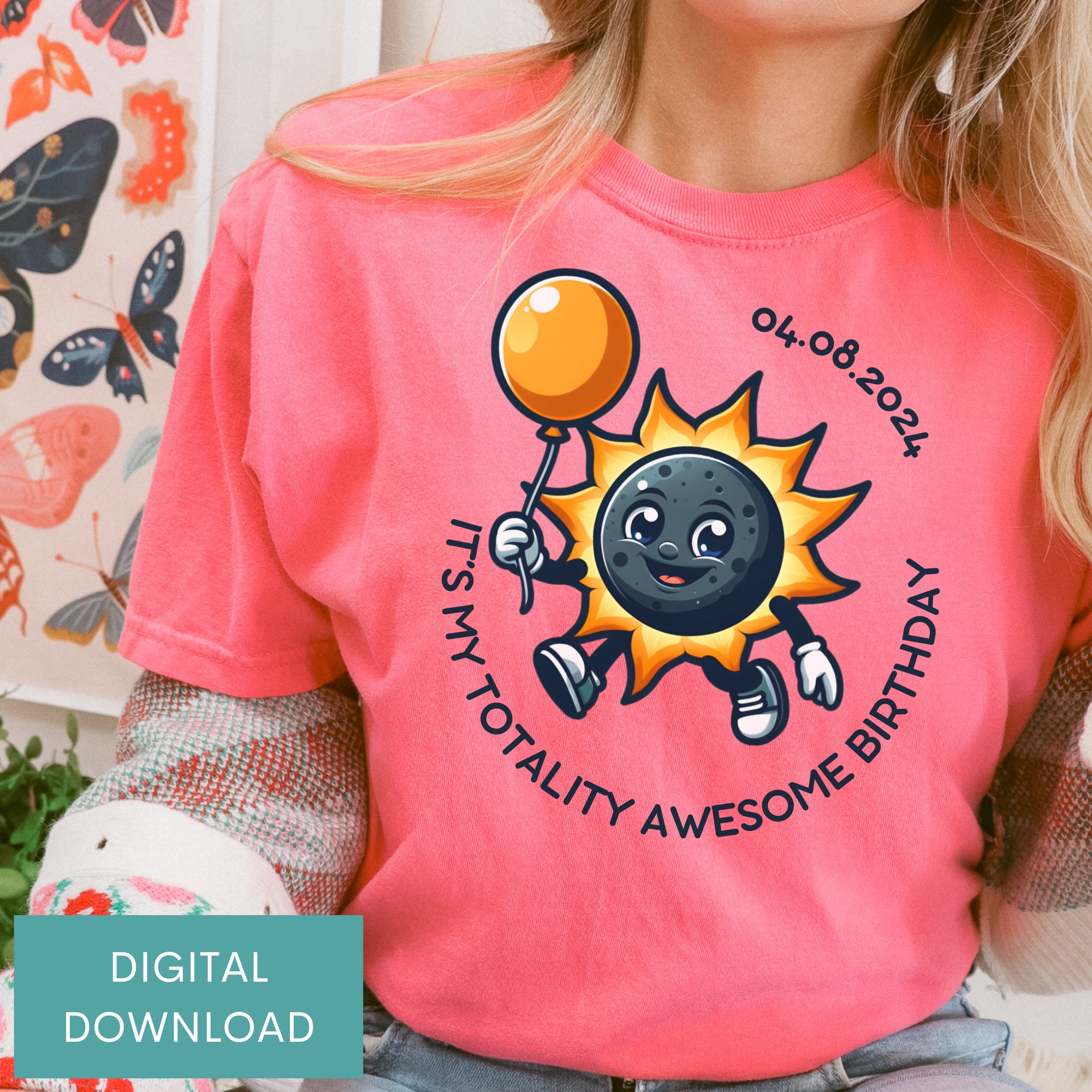 Total Solar Eclipse April 8th 2024, Solar Eclipse Birthday, Total ...