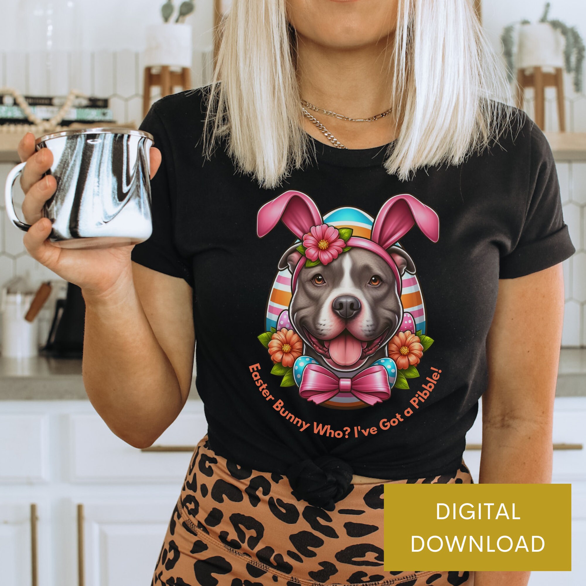 Easter Bunny Who? I've Got a Pibble Png, Easter Dog Sublimation ...