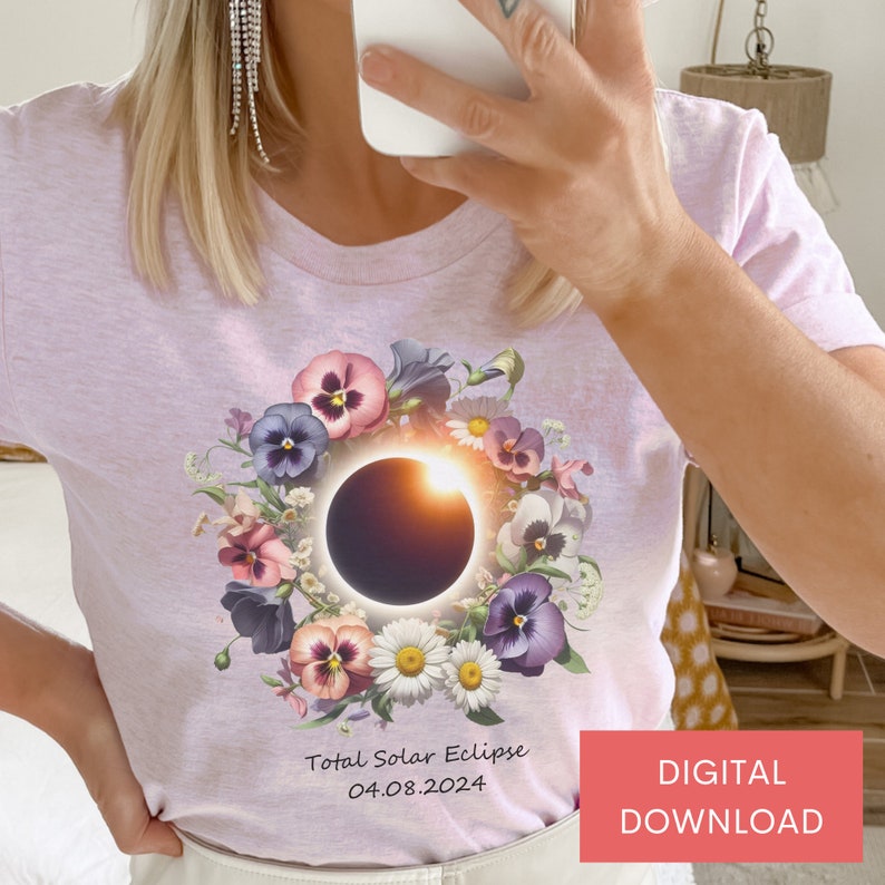 Total Solar Eclipse April 8th 2024, April Birth Flower, Total Eclipse ...