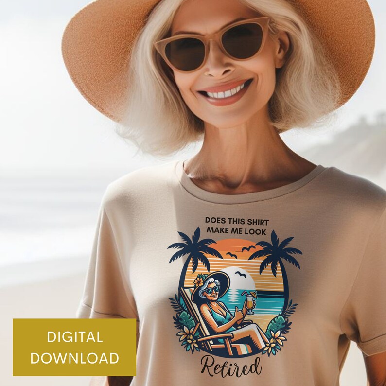 Does This Shirt Make Me Look Retired, Officially Retired 2024 Clipart ...