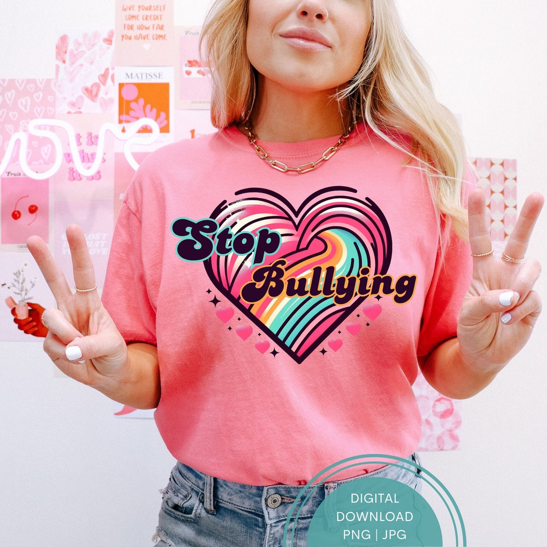 Stop Bullying Pink Shirt Day PNG Be Kind Retro Pink Shirt Day Anti ...