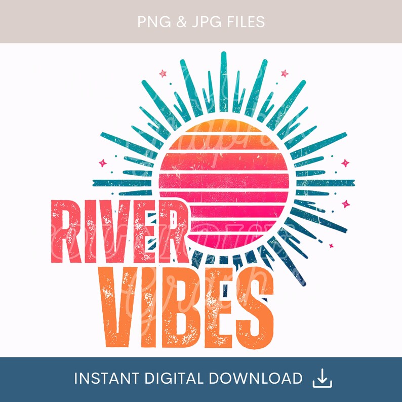 Distressed Retro River Vibes Png, River Junkie Png, River Life Png ...