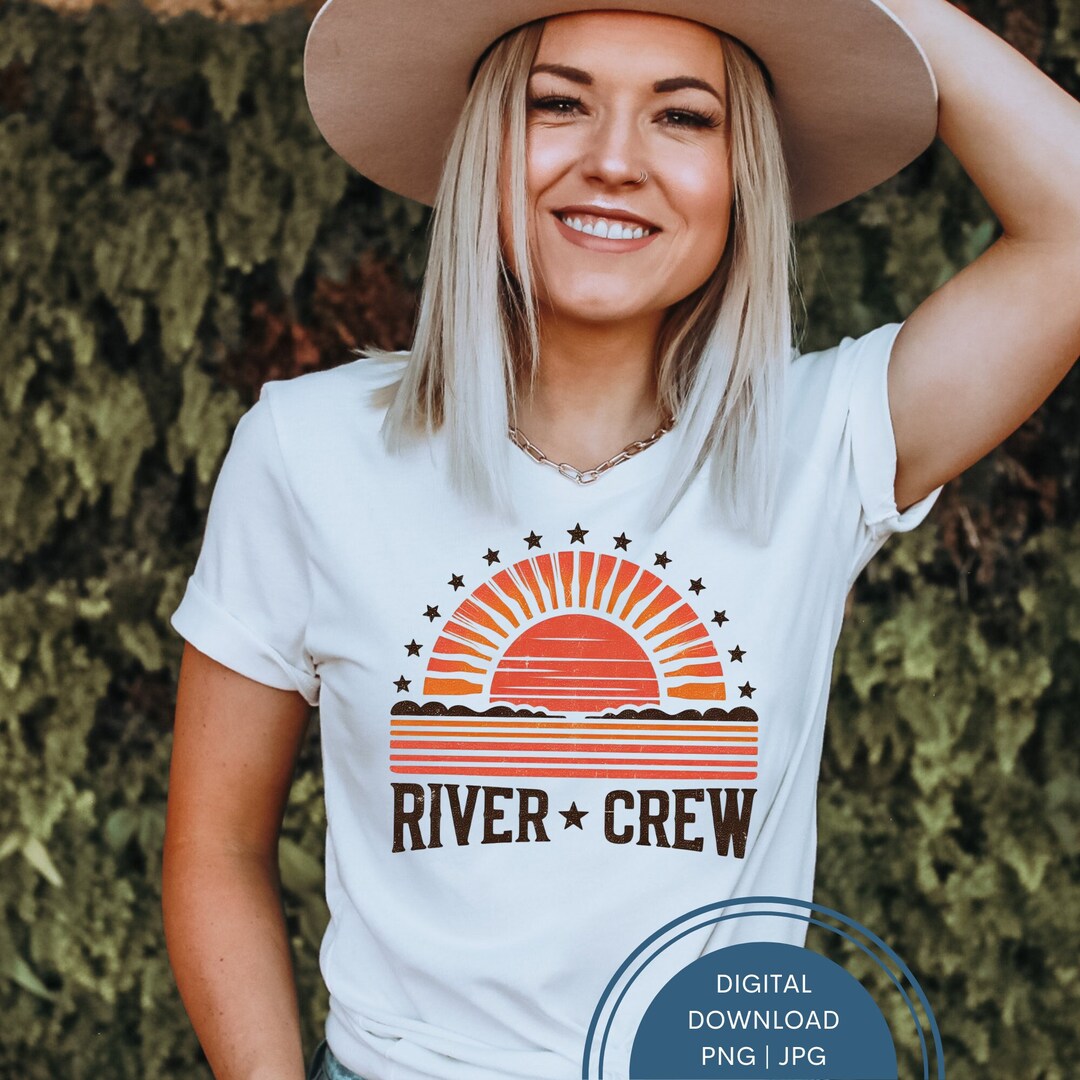 Distressed Retro River Crew Png, River Vibes Png, Summer Holiday Png ...