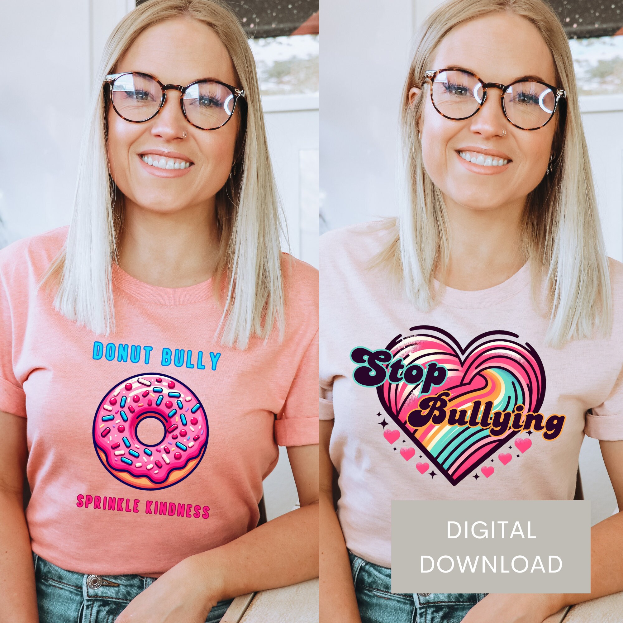 Anti Bullying Bundle, Kindness PNG Bundle, Inspirational Pink Shirt Day ...