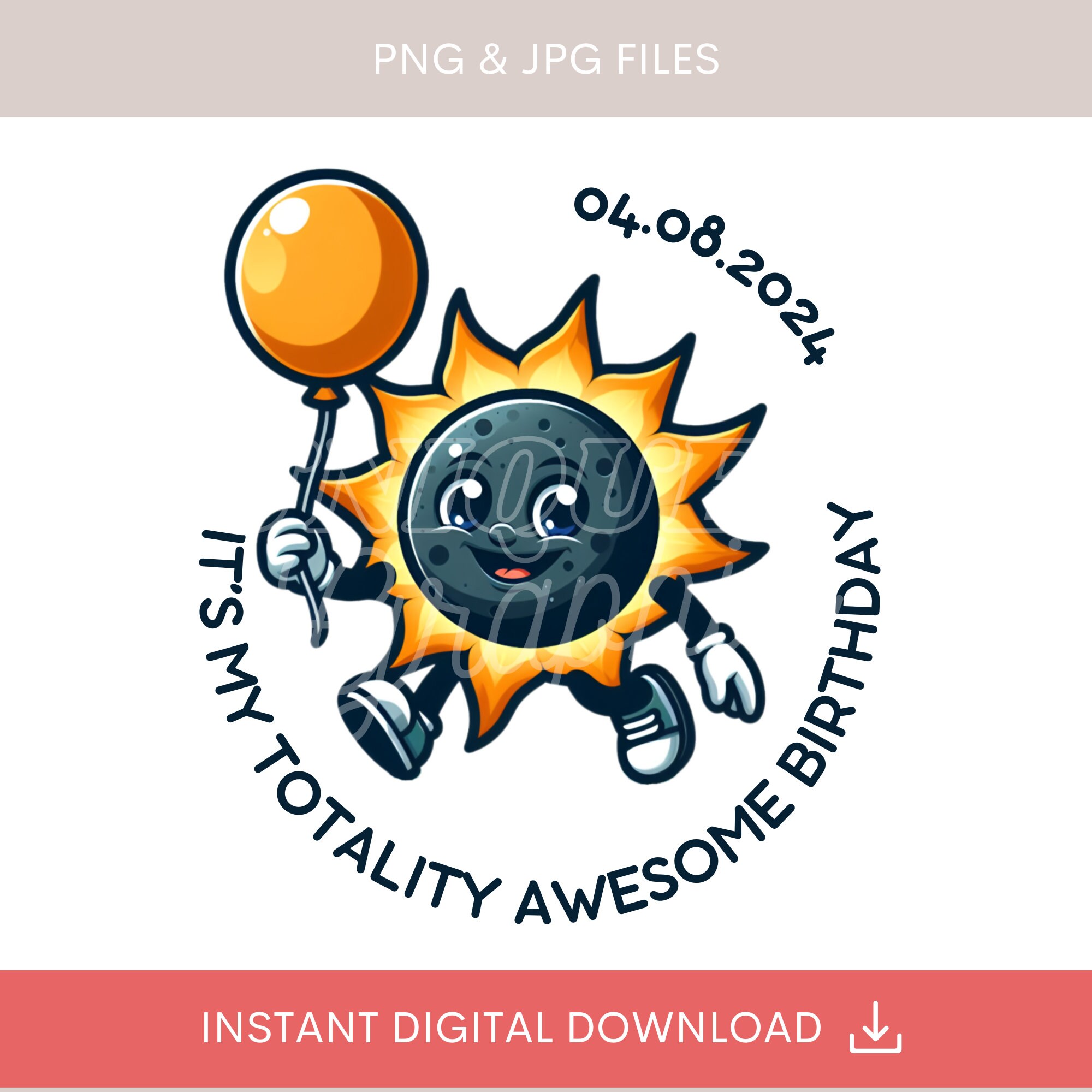 Total Solar Eclipse April 8th 2024, Solar Eclipse Birthday, Total ...