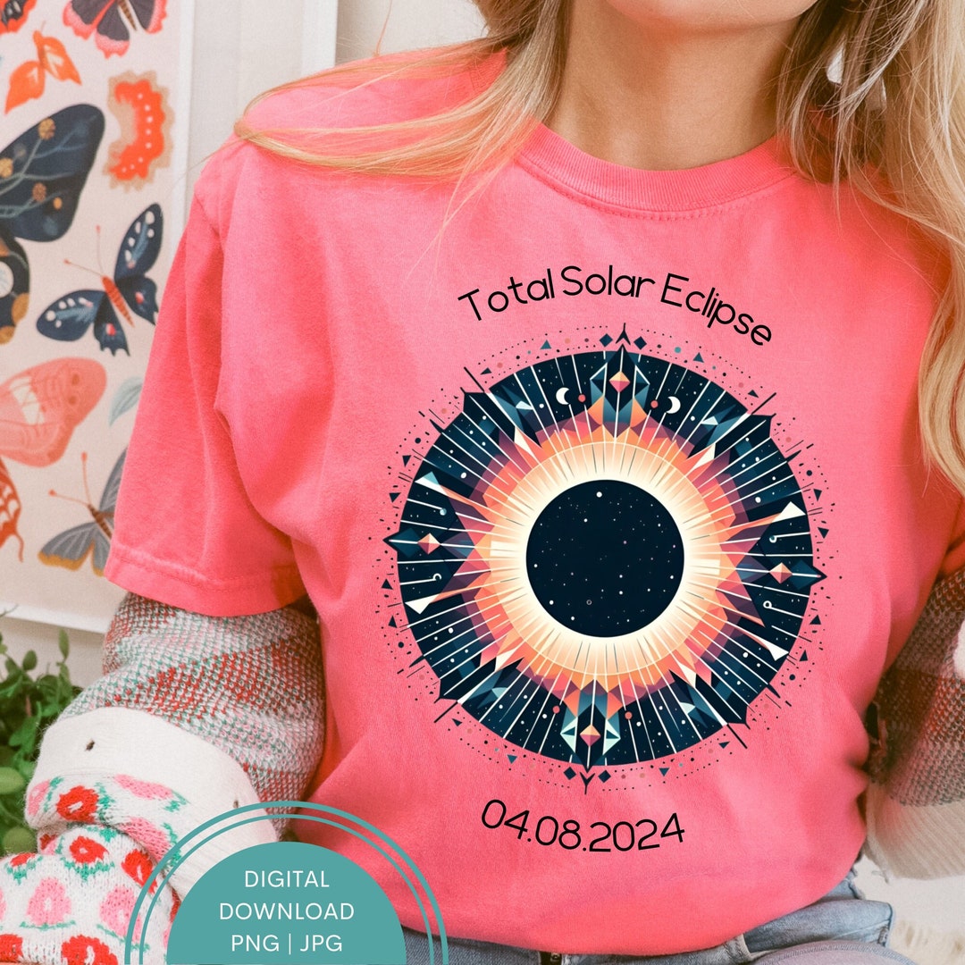 Total Solar Eclipse April 8th 2024, Total Eclipse Png, Solar Eclipse Png, Sublimation Design ...