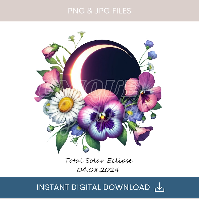 Total Solar Eclipse April 8th 2024, April Birth Flower, Total Eclipse ...