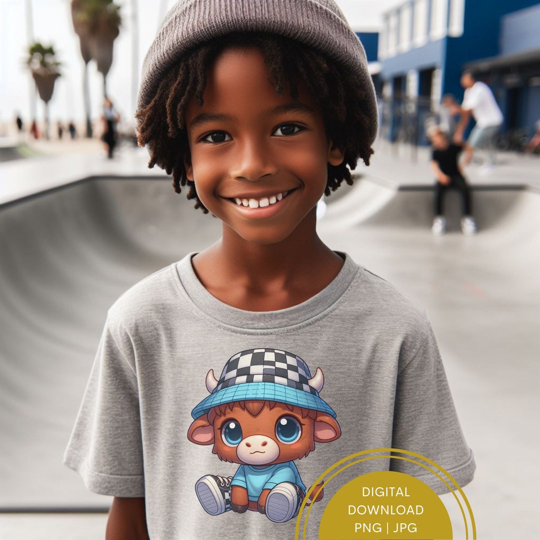 Blue Checkerboard Bucket Hat Highland Cow Clipart Cow Design, Highland ...