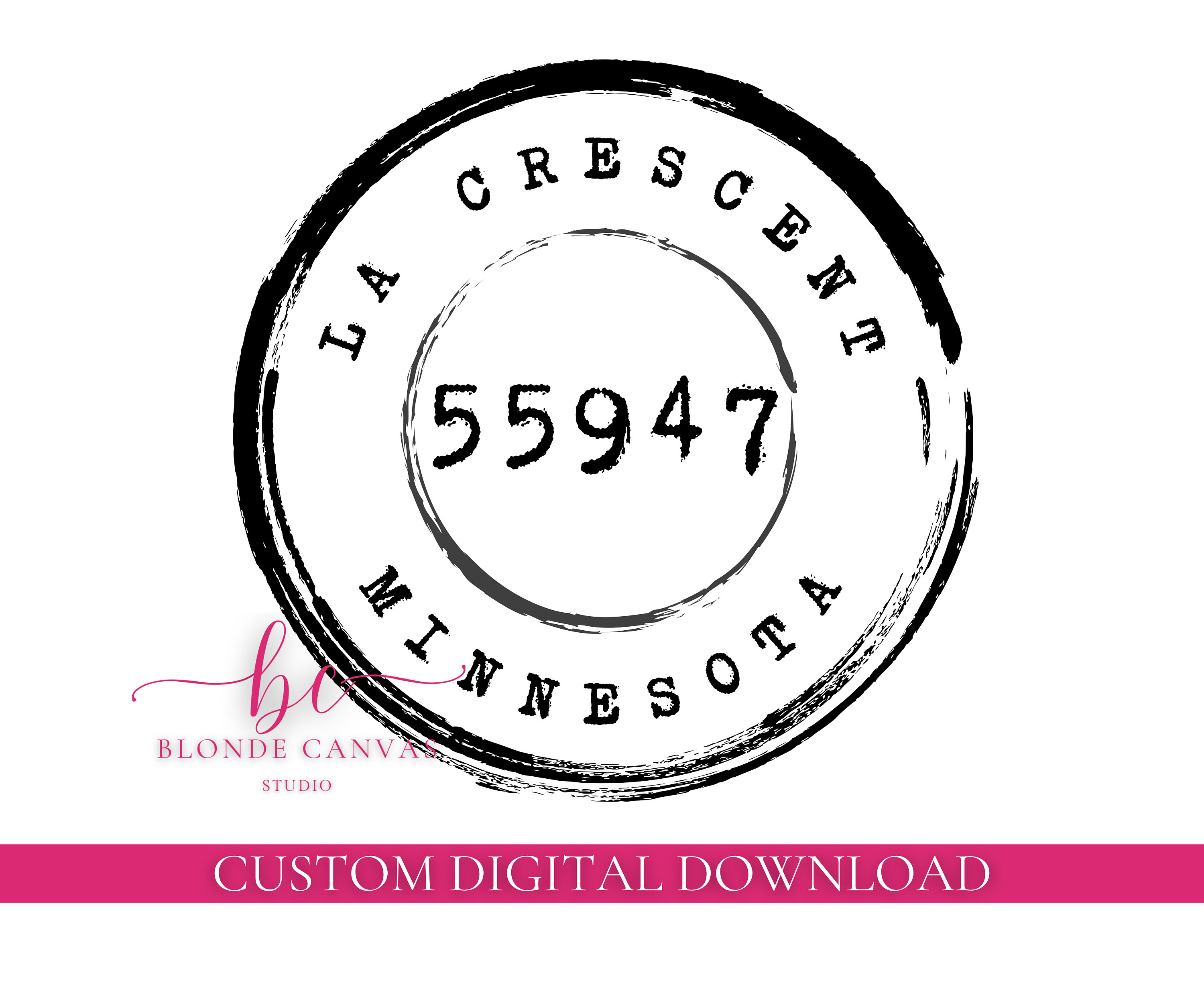 Custom Postmark Stamp PNG & SVG | Custom Zip Code Image | Custom City ...