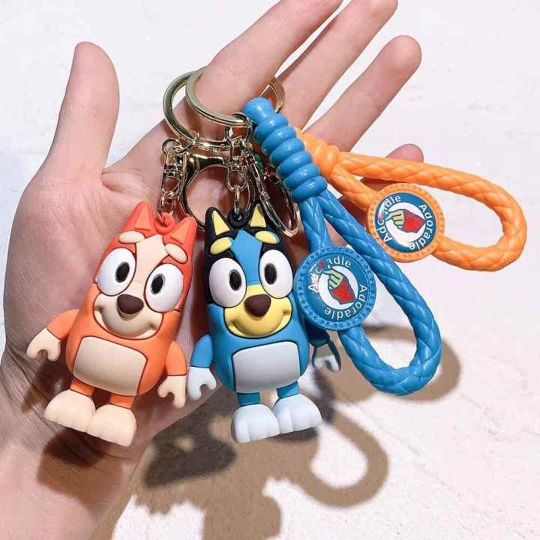 Bluey Keychains: Cartoon Dog Pendant Perfect Accessory for Kids ...