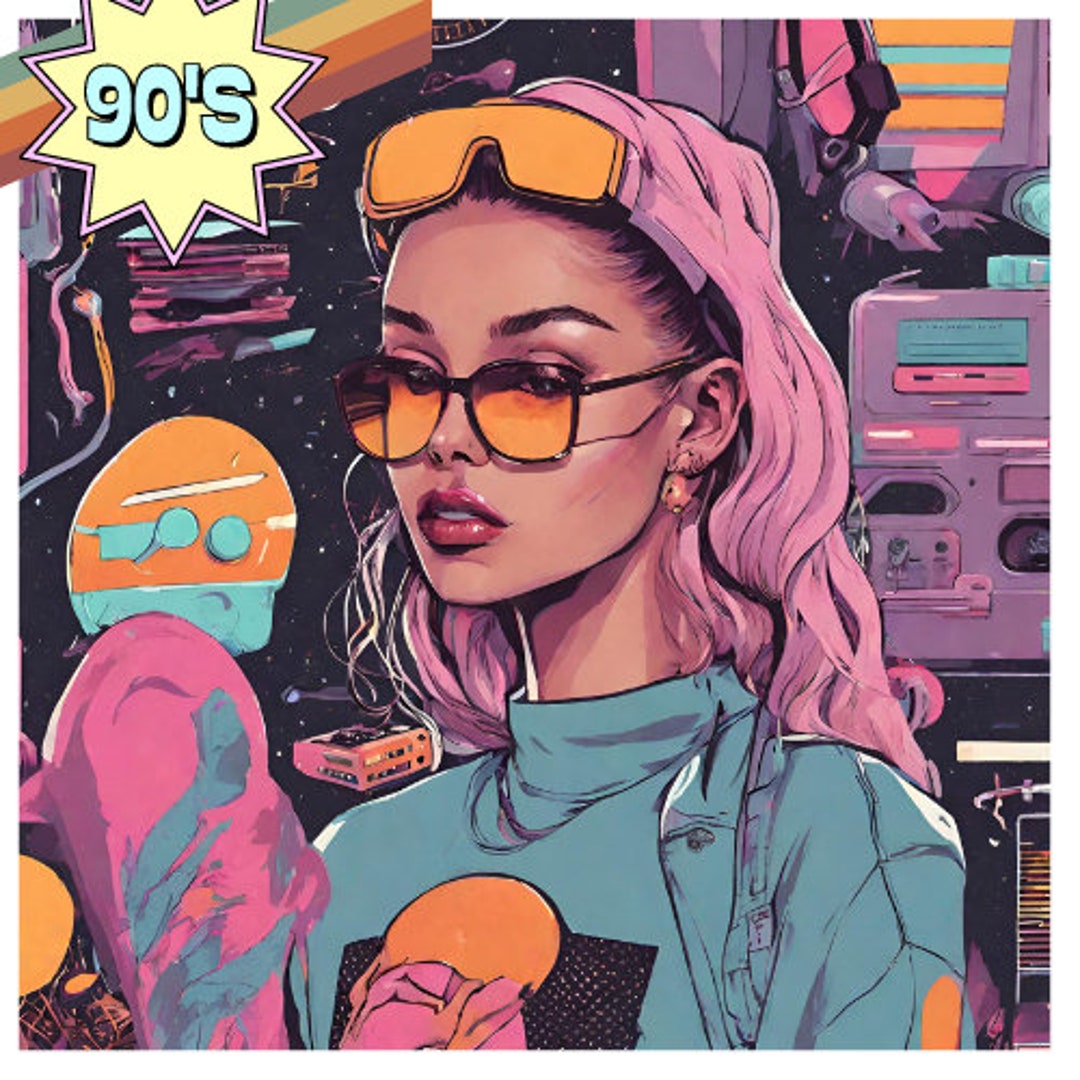90s Themed, Cool Aesthetic, Wallpaper, Digital Wallpaper, Cool Vibes ...
