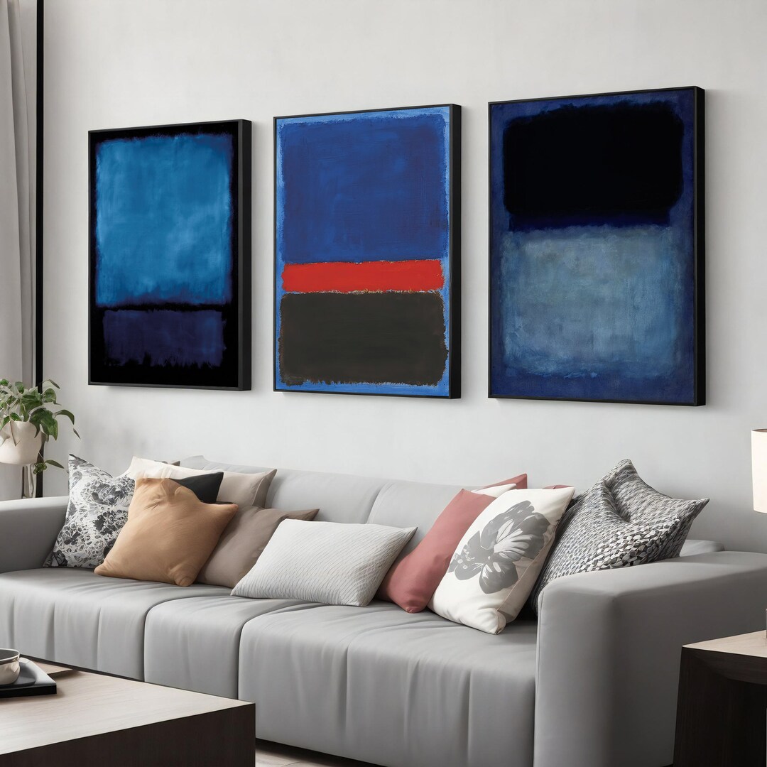 Mark Rothko Blue Abstract Art Canvas Painting - Expressionism Painting ...