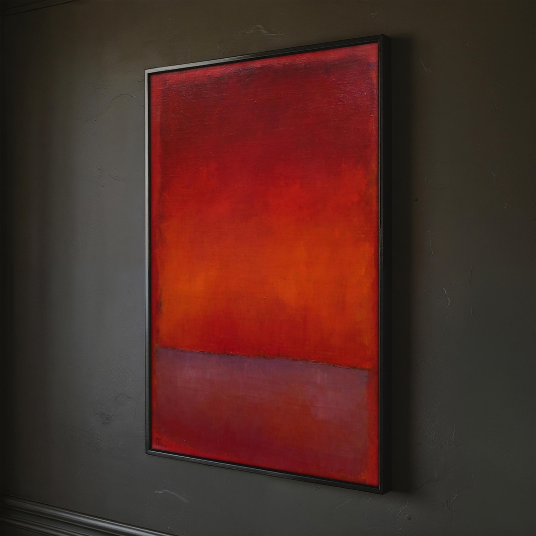 Mark Rothko Red Abstract Canvas Painting - Rothko Art Print, Modern ...