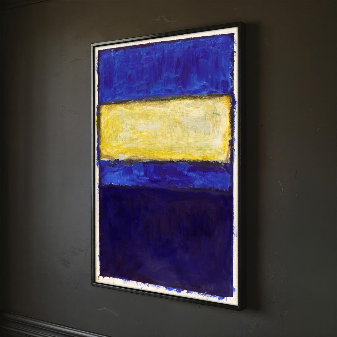 Mark Rothko Yellow and Blue Abstract Canvas Art, Expressionist Art ...