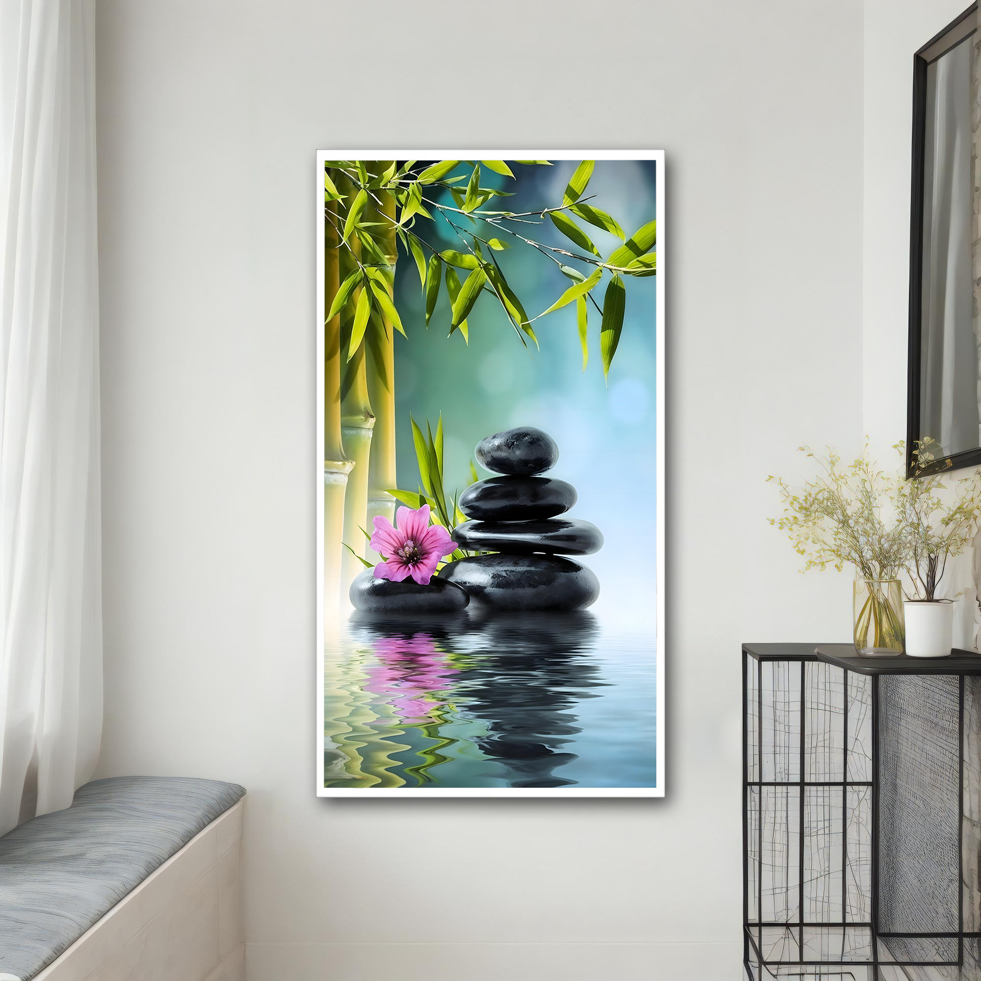 Zen Meditation Stones and Bamboo Canvas Print Calming Nature Canvas ...