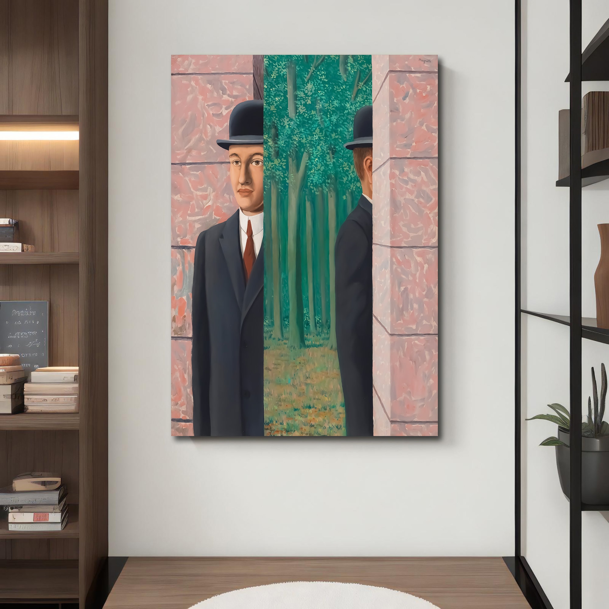 René Magritte Human Being Canvas Painting, Surreal Wall Art Decor ...