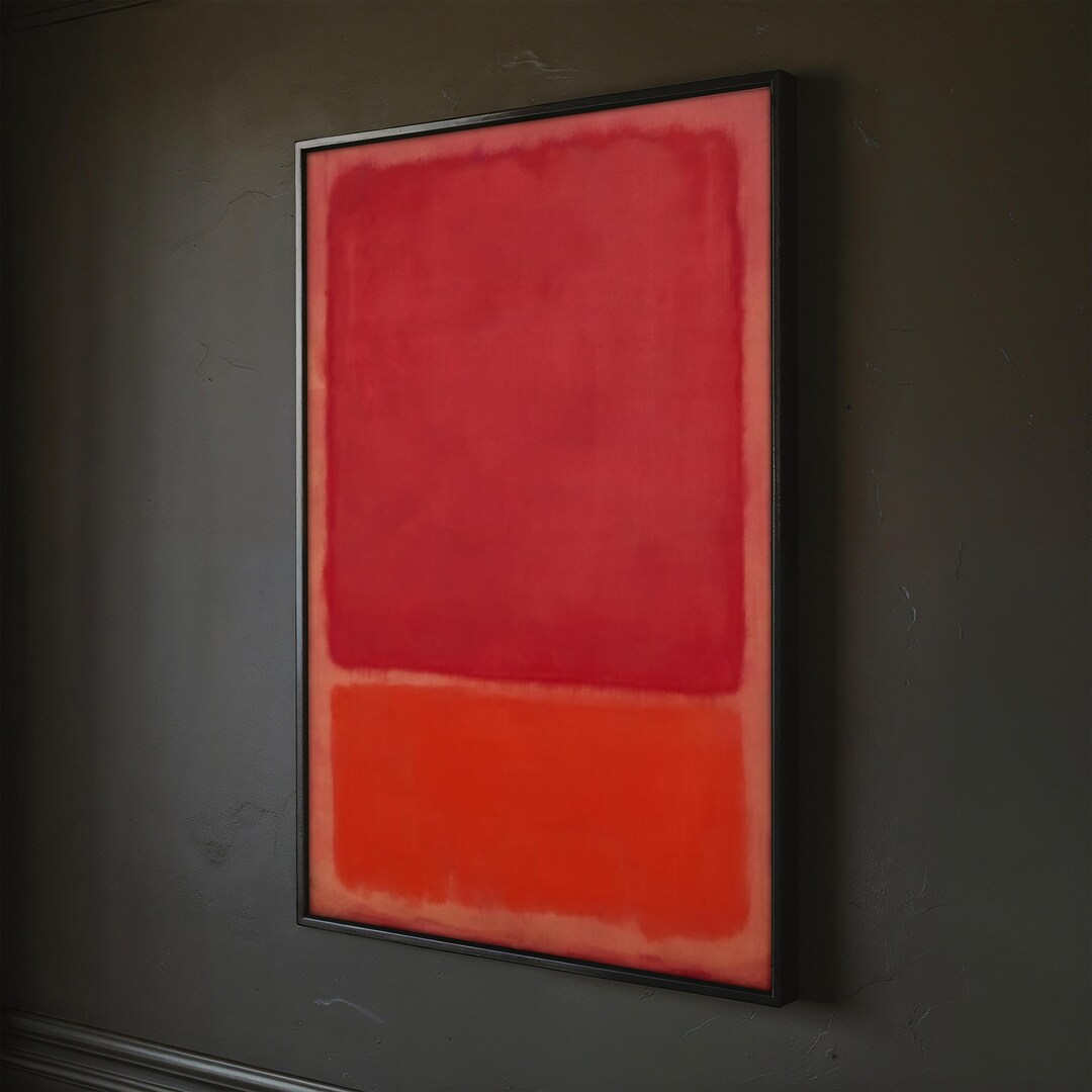 Abstract Mark Rothko Canvas Art Mark Rothko Inspired Red Wall Decor ...