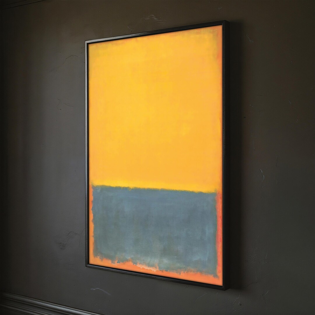 Yellow and Gray Mark Rothko Canvas Painting - Rothko Art, Minimal Wall ...