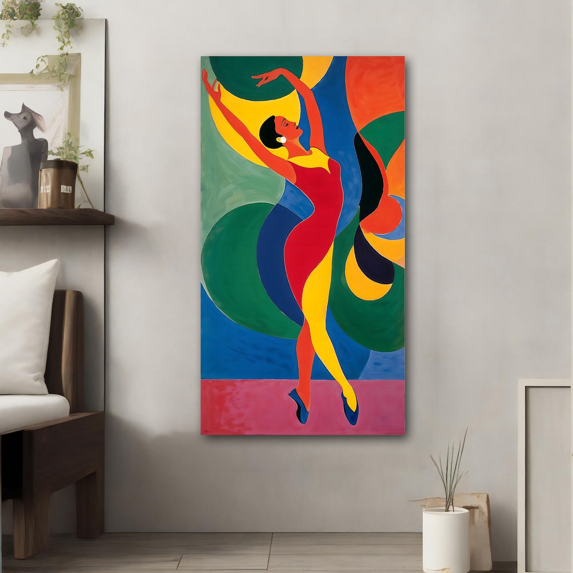 Henri Matisse Colorful Dancer Canvas Painting, Abstract Dance Art ...