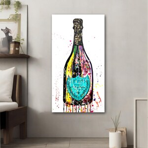 Canvas Painting Dom Perignon Banksy Artwork, Home Decor, Unique Party ...