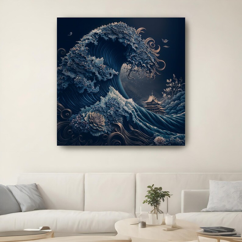 The Great Wave Hokusai Canvas Print - Iconic Japanese Wall Art, Ocean ...