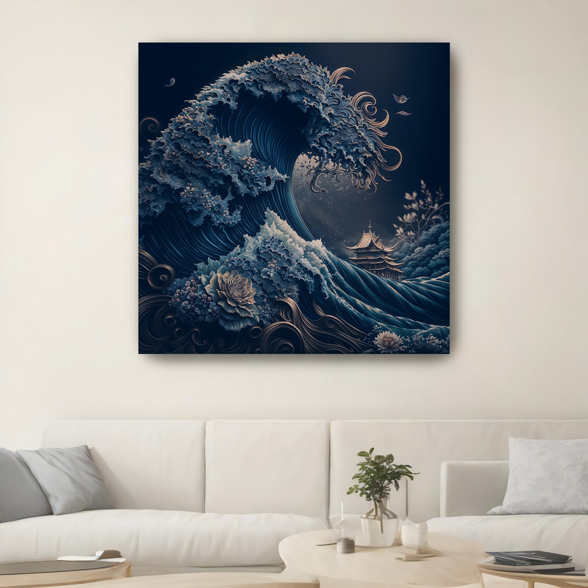 The Great Wave Hokusai Canvas Print Iconic Japanese Wall Art, Ocean ...