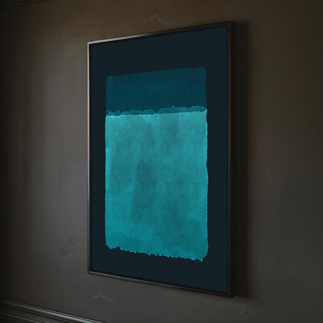 Mark Rothko Inspired Art Canvas Painting - Rothko Blue and Black Wall ...