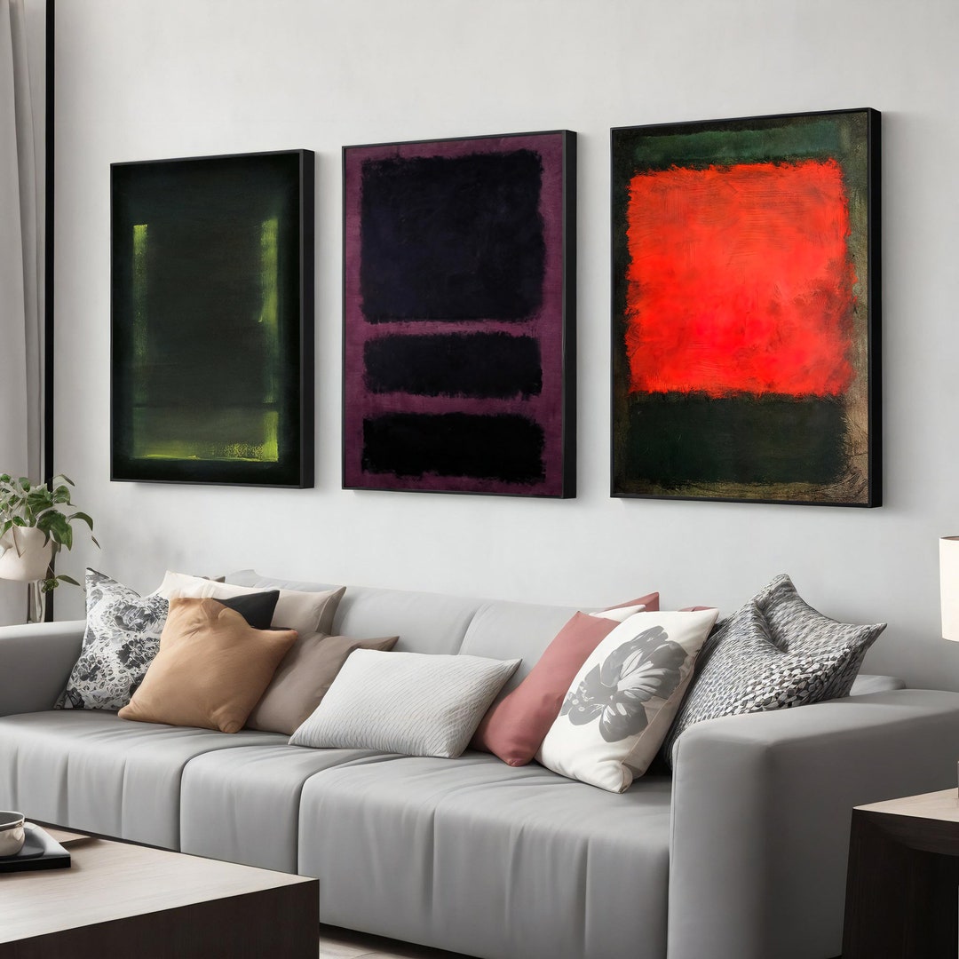 Mark Rothko Abstract Art Canvas Painting Set - Expressionism Painting ...