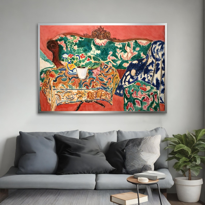 Henri Matisse Floral Scene Canvas Print, Vibrant Fauvism Wall Art ...