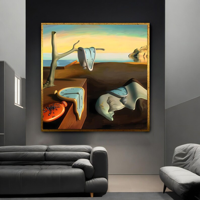Salvador Dali's the Persistence of Memory Canvas Painting, Surrealist ...
